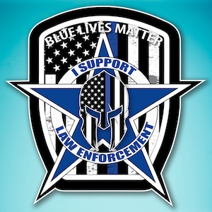 Blue Lives Matter Sticker, Thin Blue Line Sticker, Law Enforcement ...