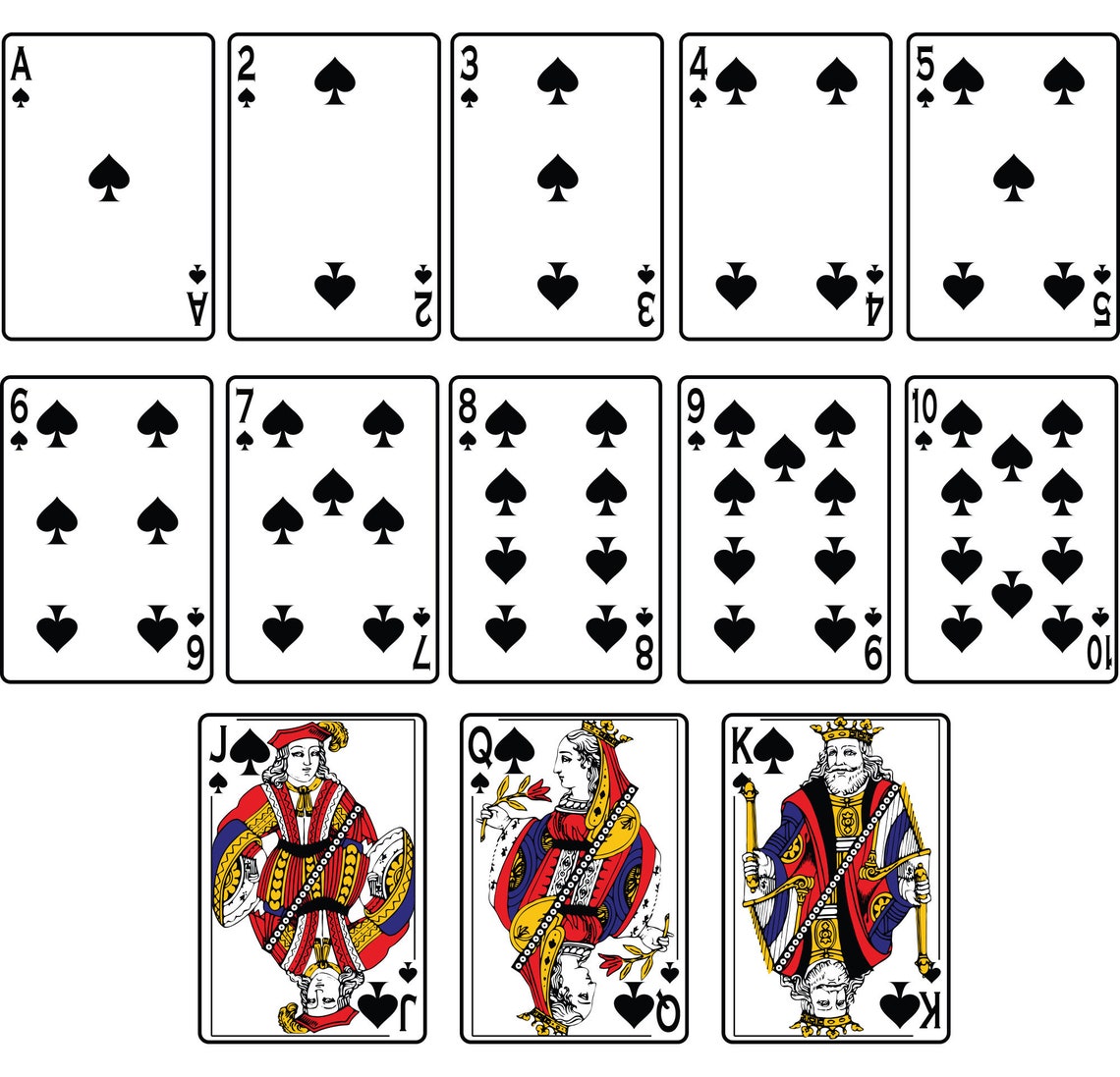 Cartes à jouer SVG Toutes les cartes standard - Etsy Canada