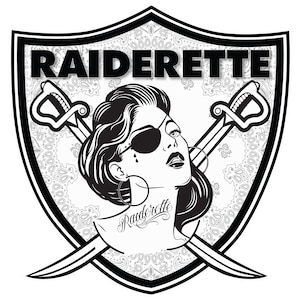 Raiderette Sticker, Las Vegas Raiders Female Las Vegas Raider Fan Decal ...