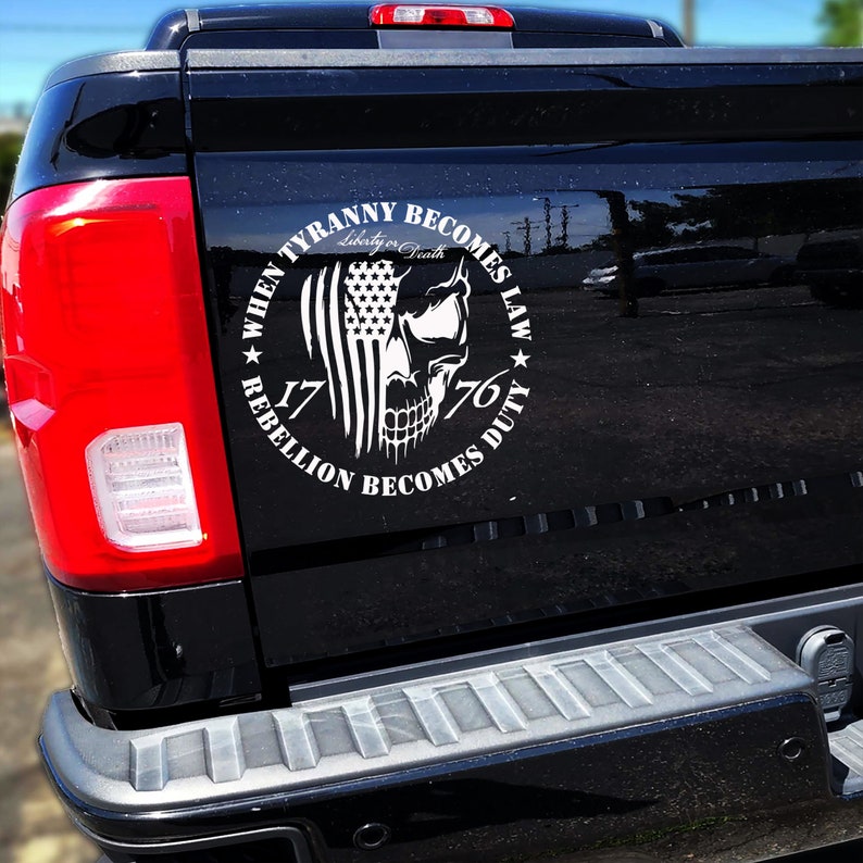 1776 Patriotic Skull Vinyl Decal, Rebellion Duty - Etsy