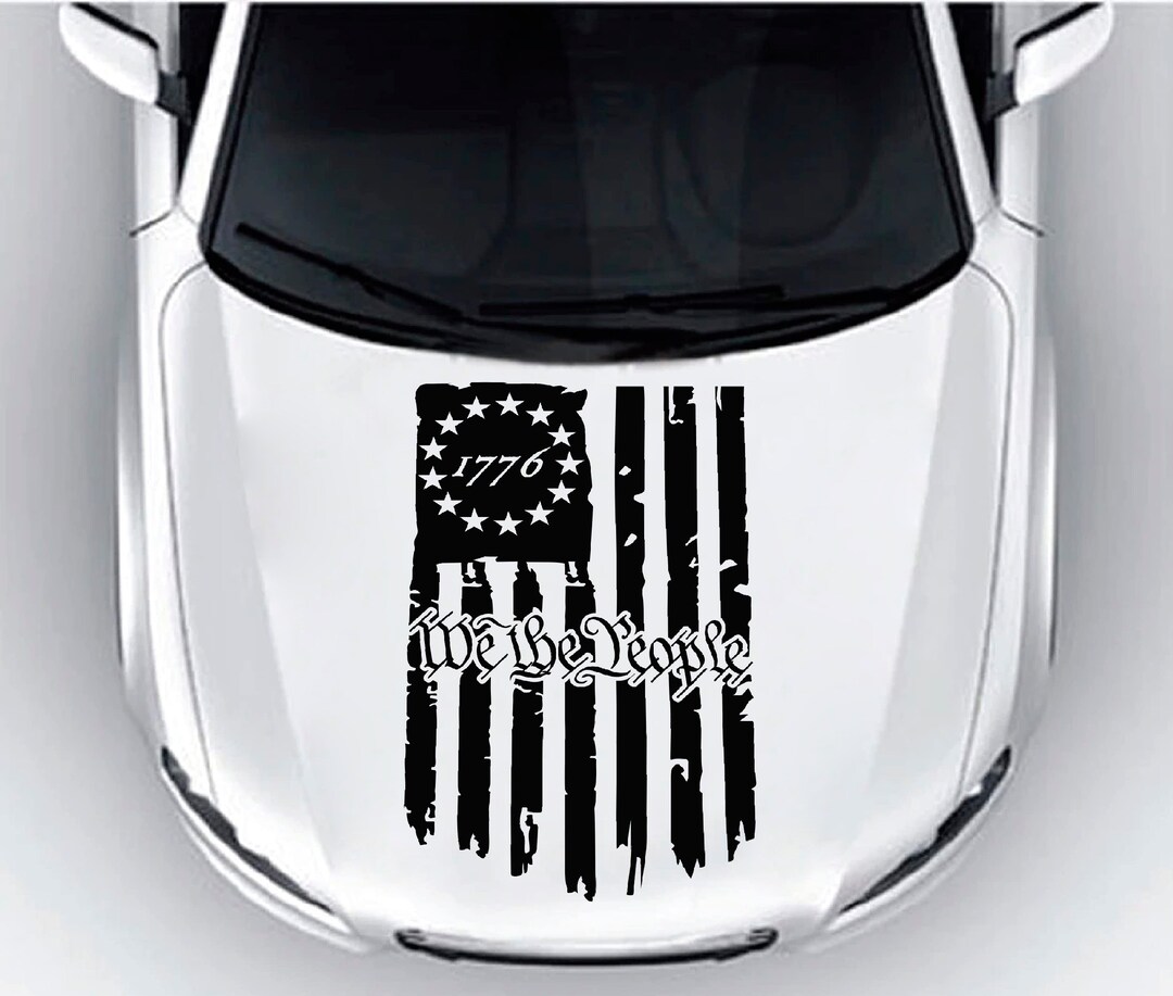 We the People Betsy Ross Flag 1776 Distressed American USA US Flag Hood ...