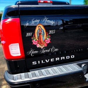 In Loving Memory Virgin Mary Sticker, Memorial Decal, Memorial Car ...