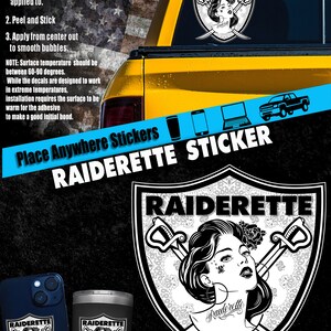 Raiderette Bandana Vinyl Sticker, Female Las Vegas Raider Fan Decal ...