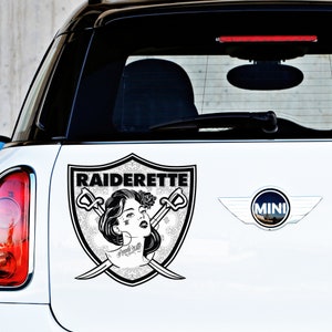 Raiderette Bandana Vinyl Sticker, Female Las Vegas Raider Fan Decal ...