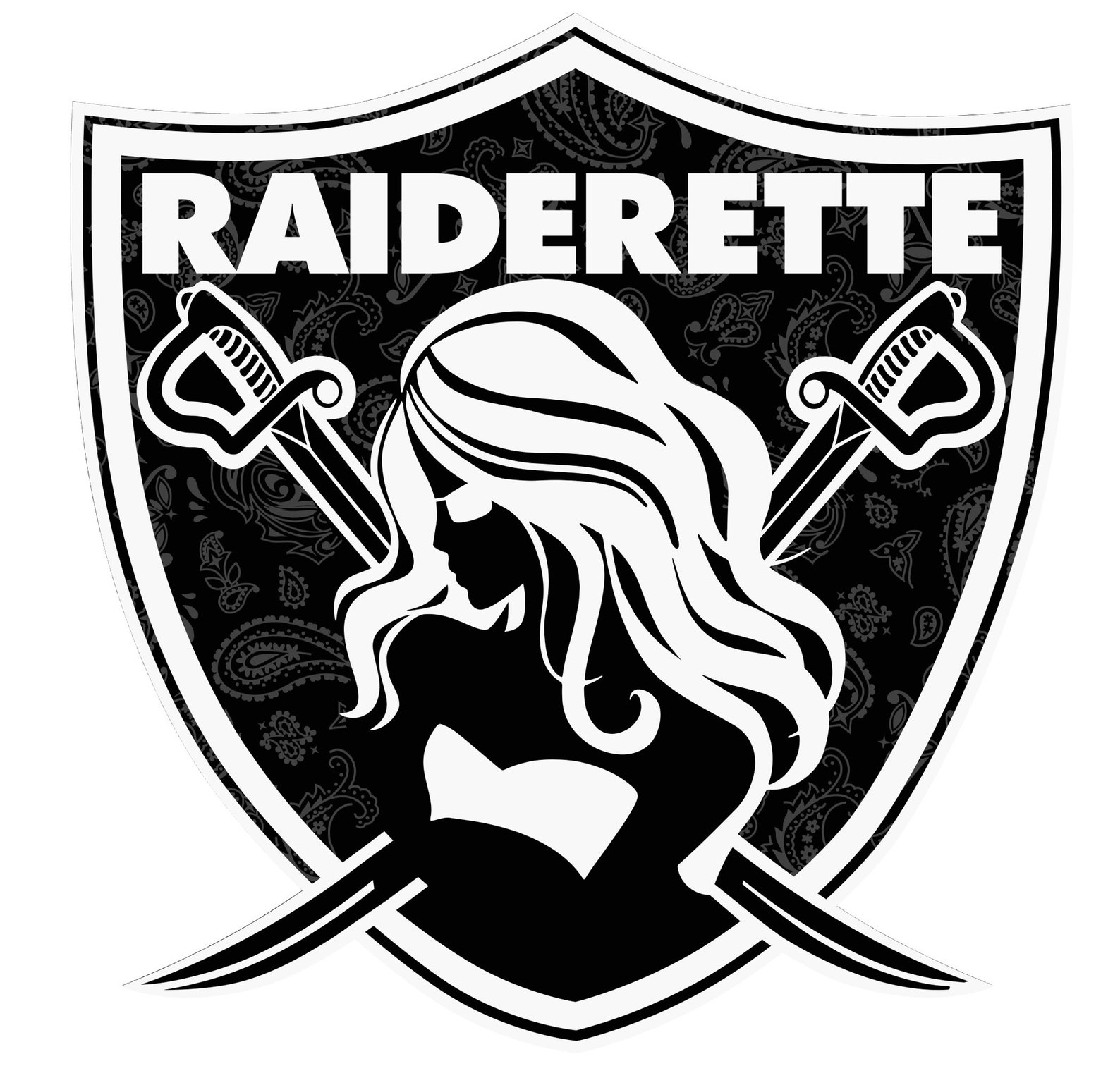 Raiderette Bandana Vinyl Sticker Female Las Vegas Raider Fan - Etsy