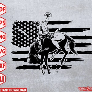 Rodeo Cowboy Svg, American Rodeo Svg, Bronco Svg, American Cowboys ...