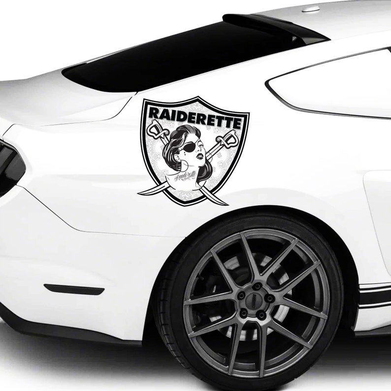 Raiderette Sticker, Las Vegas Raiders Female Las Vegas Raider Fan Decal ...