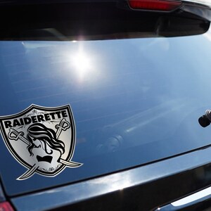 Raiderette Sticker Metal Filagree Shield-female Las Vegas Raider Fan ...