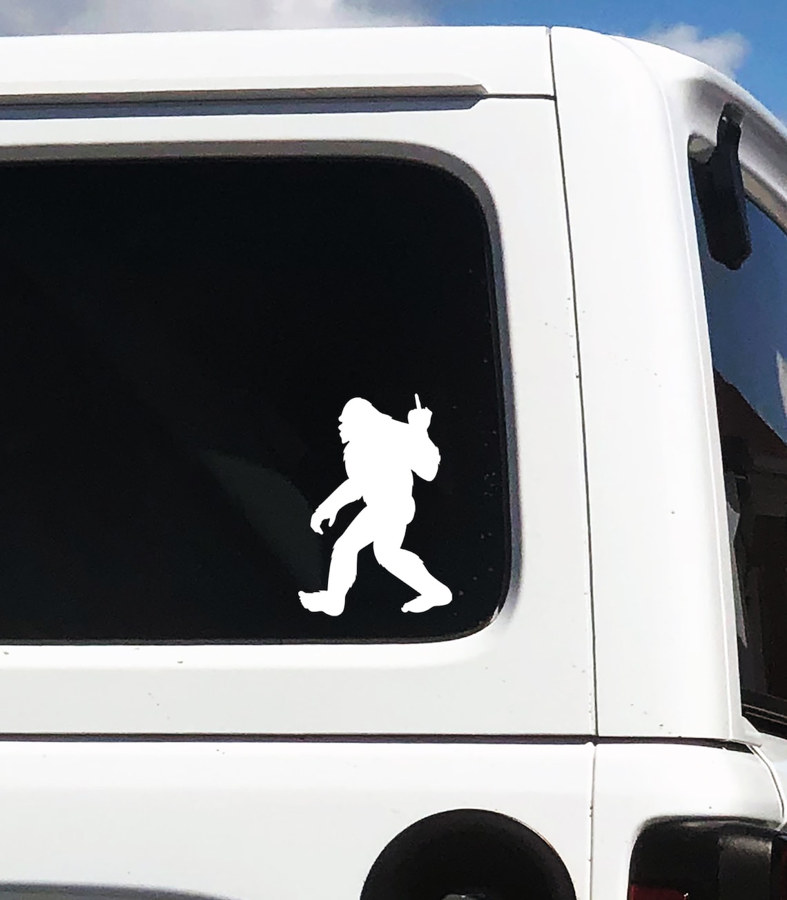 Sasquatch Bigfoot Middle Finger Vinyl Decal - Etsy