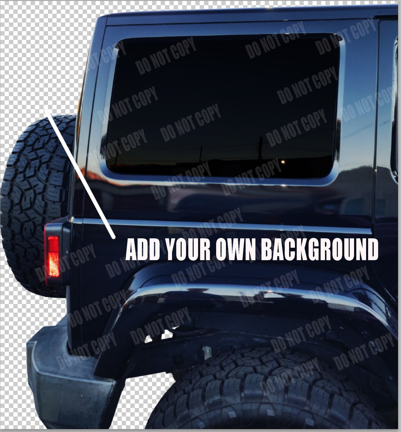 Jeep Window Decal Mockup, Car Sticker SVG, Styled Stock Photo (digital ...