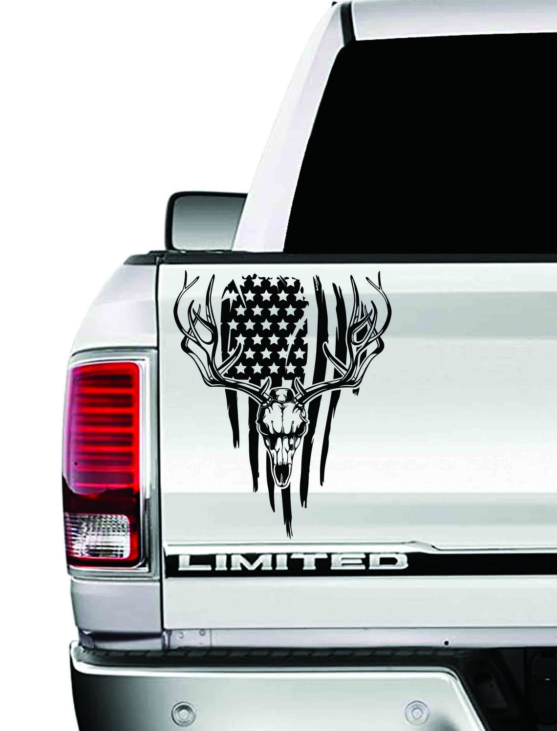 USA Elk Flag Distressed Decal Sticker Vinyl Graphic American - Etsy