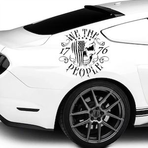 We the People American Skull, 1776 Vinyl Decal, Patriotic Vinyl Decal ...
