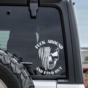 FAFO Skull American Flag Vinyl Decal - Etsy