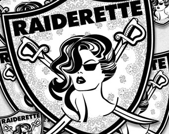 Raiderette Sticker - Etsy