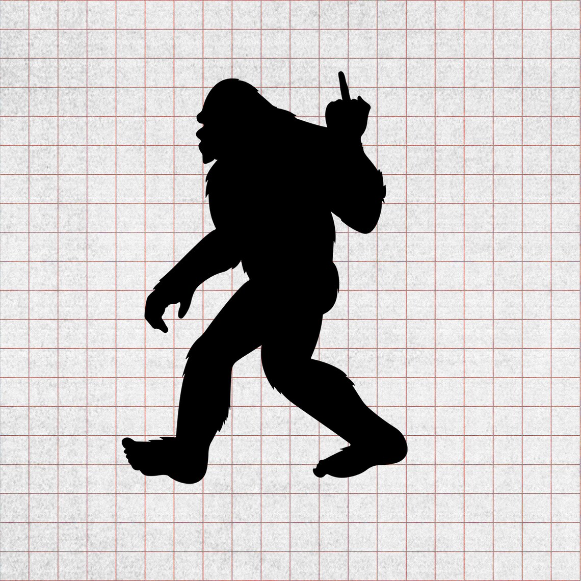 Sasquatch Bigfoot Middle Finger Funny Diecut Vinyl Window - Etsy