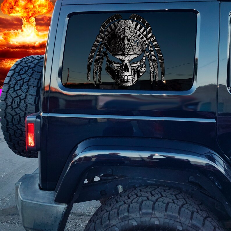 Predator Aztec Warrior, Aztec Skull Predator Helm Sticker, Aztec ...
