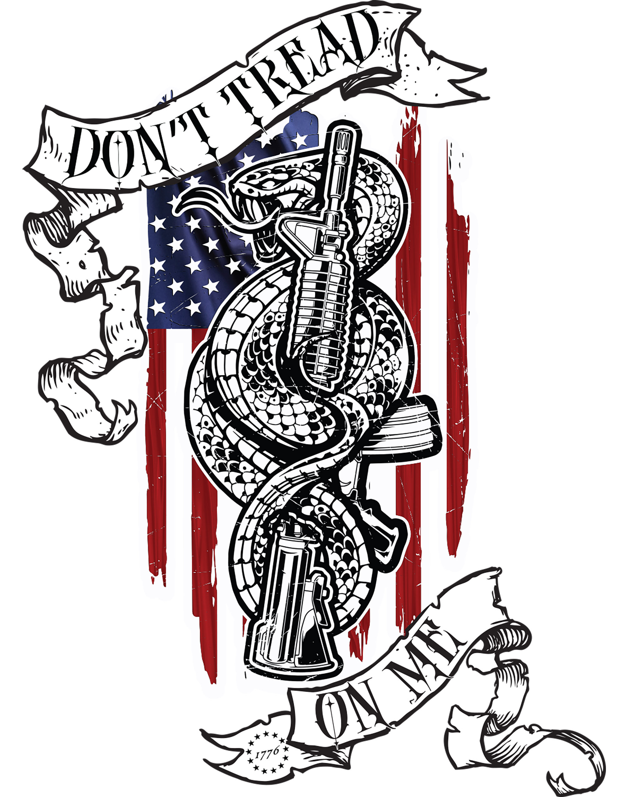 Dont Tread On Me Tattoo With Gun