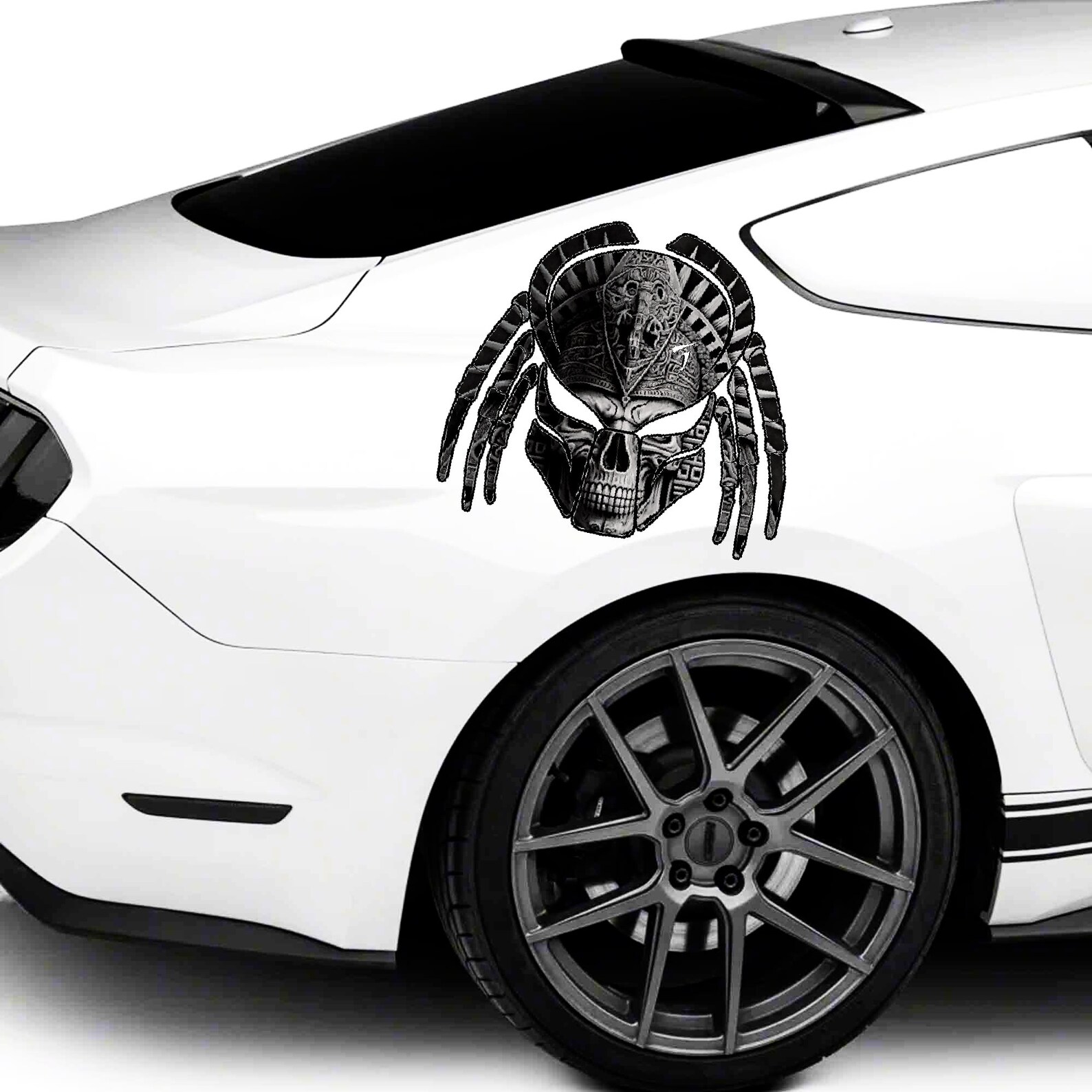 Predator Aztec Warrior, Aztec Skull Predator Helm Sticker, Aztec ...