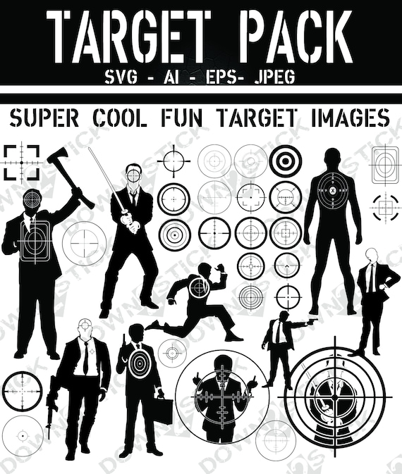 Target Pack Shooting Targets Svg AI EPS Jpeg - Etsy