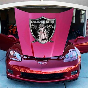 Raiderette Floral Sticker, Las Vegas Raiders Fan Decal - Etsy