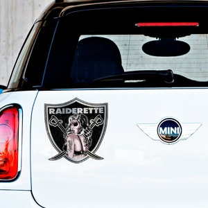 Raiderette Floral Sticker, Las Vegas Raiders Fan Decal - Etsy