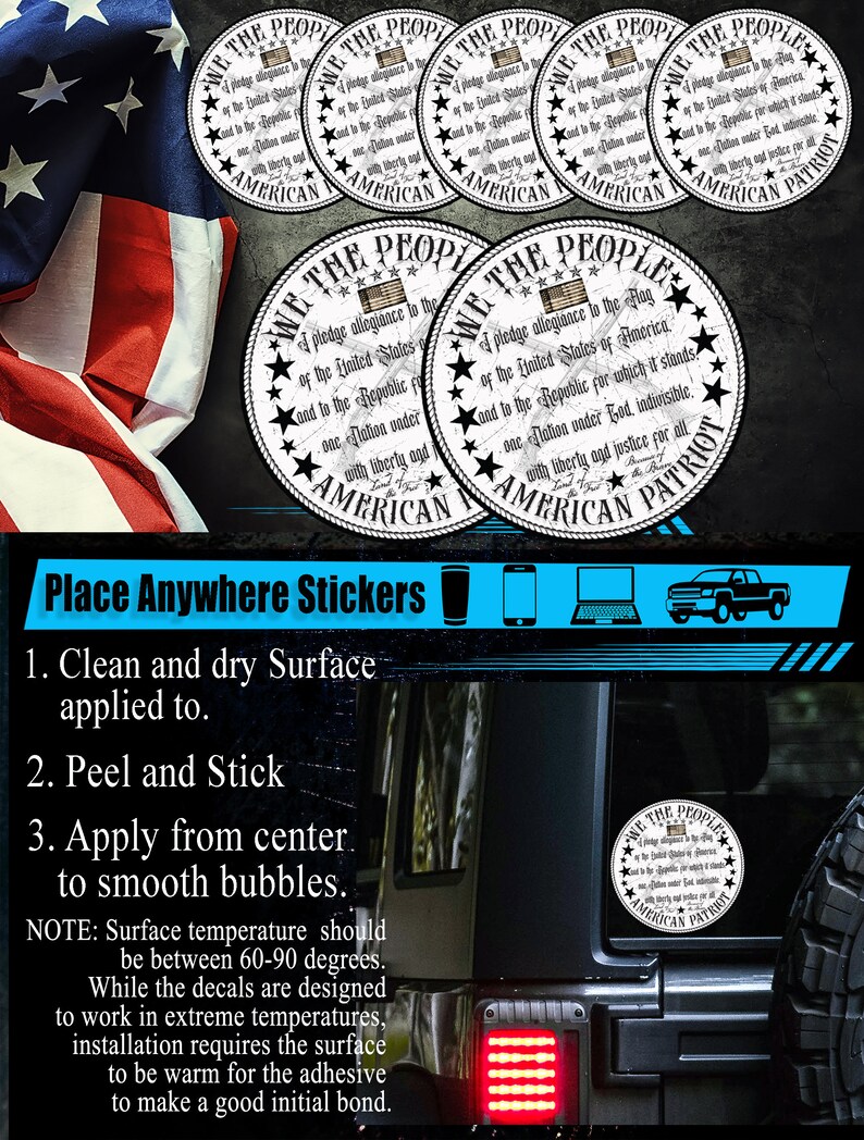 We the People Pledge of Allegiance Sticker High Quality - Etsy