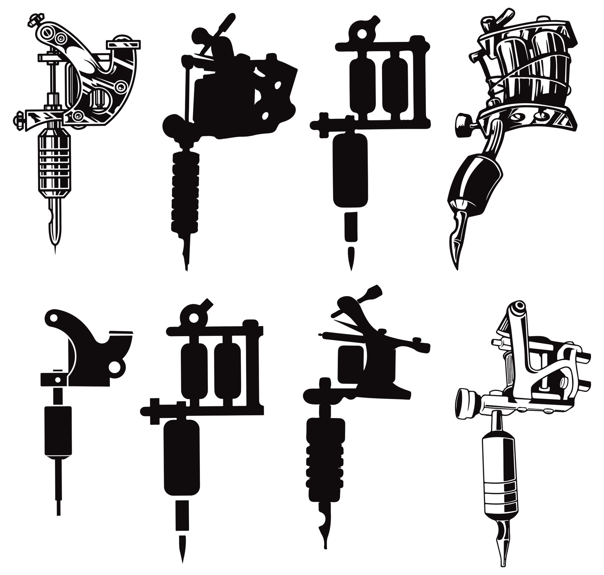 Tattoo Machines Bundle Tattoo Designs for Engraving Vinyl - Etsy