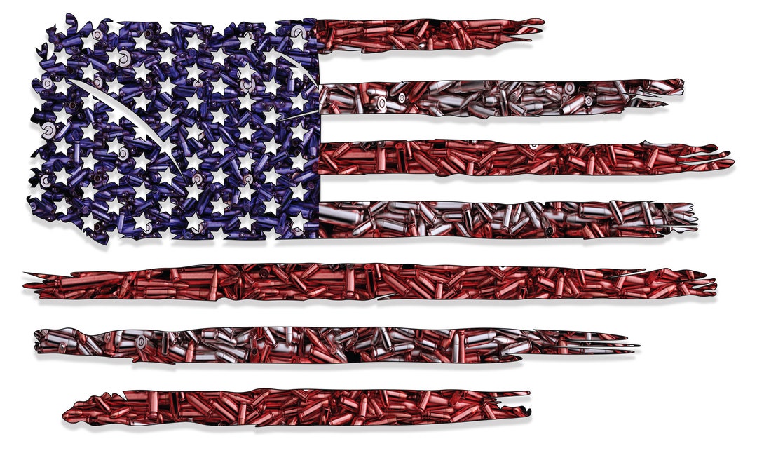 American Flag of Bullets Sticker| Patriotic Flag Printed Vinyl Decal - Etsy