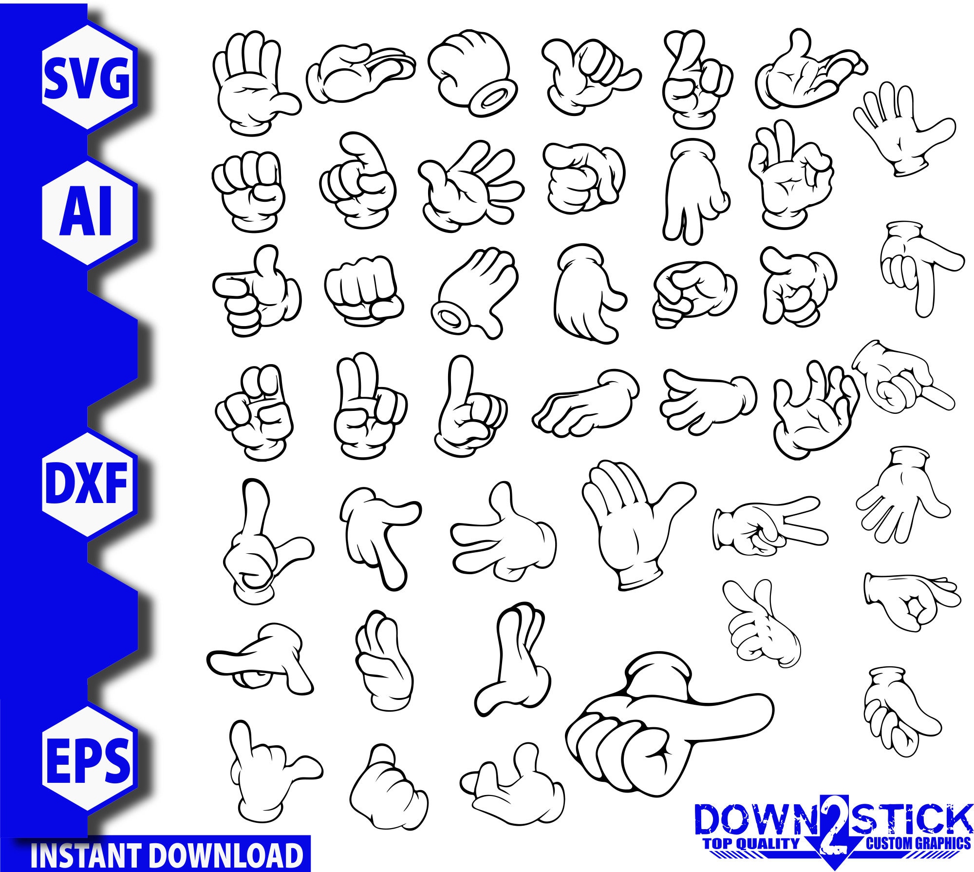 Mickey Mouse Hand Gestures