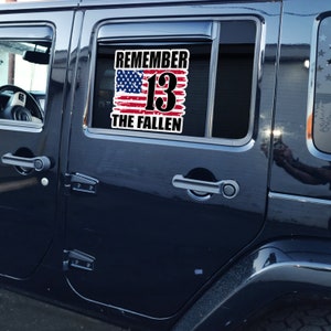 Remember the Fallen 13, Soldier Memorial, Soldier Memorial Sticker - Etsy