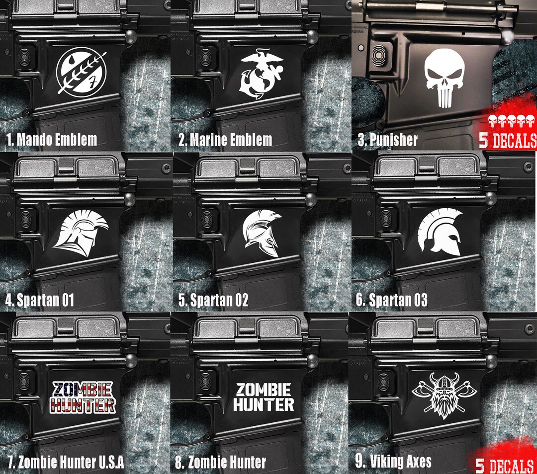AR Airsoft Magwell Vinyl Decals (5 Pack) Decals Patriotic Emblems - Etsy