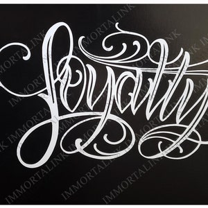 Loyalty Tattoo Script SVG - Etsy