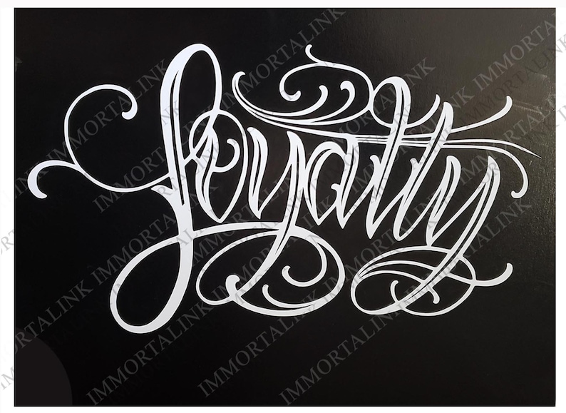 Loyalty Tattoo Script SVG - Etsy