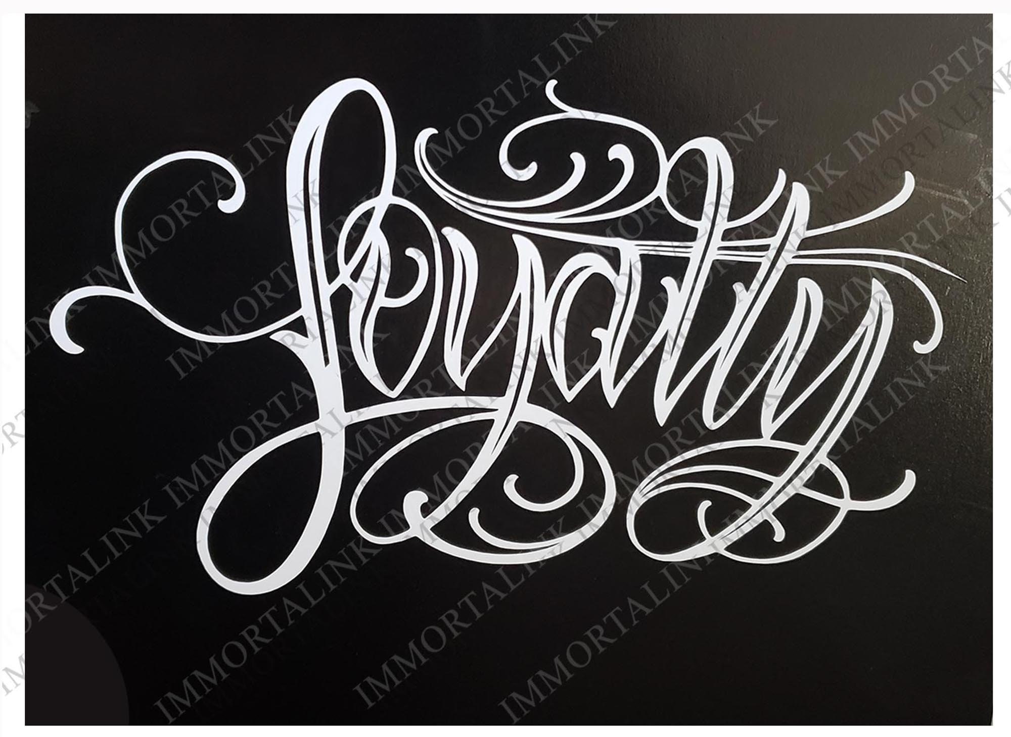 Loyalty Tattoo Script SVG - Etsy Canada
