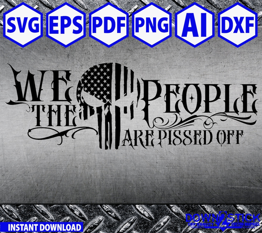 We the People Skull Flag – Patriotic Pride Digital Files (svg, Eps, Pdf ...