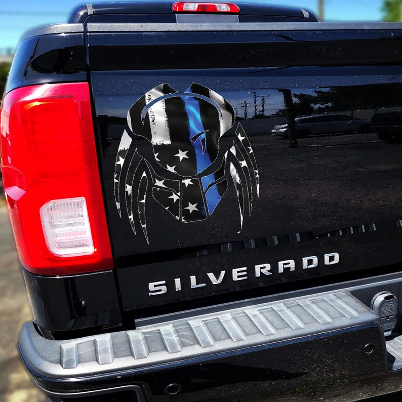 Predator American Flag Thin Blue Line Police Support - Etsy