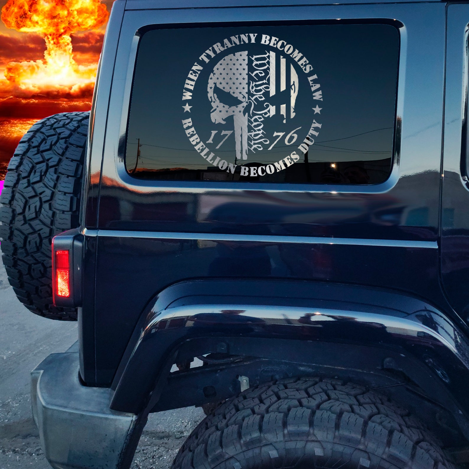 1776 Skull Vinyl Decal | Tyranny Rebellion 2nd Amendment - Etsy