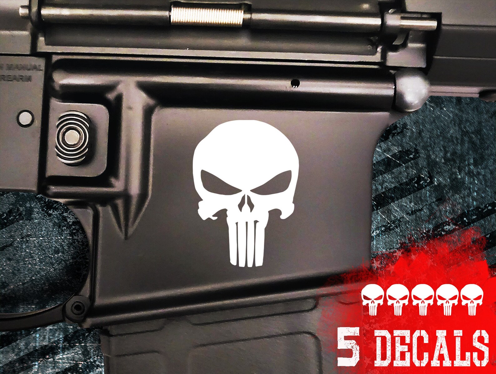 AR Airsoft Magwell Vinyl Decals (5 Pack) Decals Patriotic Emblems - Etsy