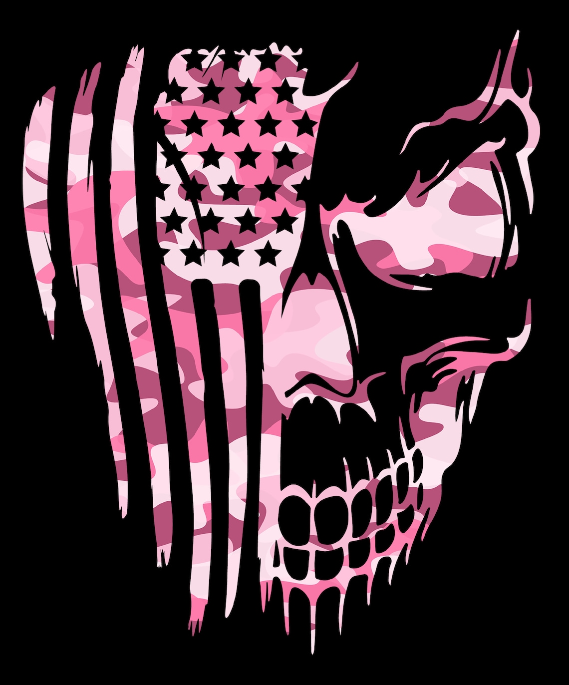 USA Skull Flag Distressed Decal Sticker Vinyl Graphic American - Etsy