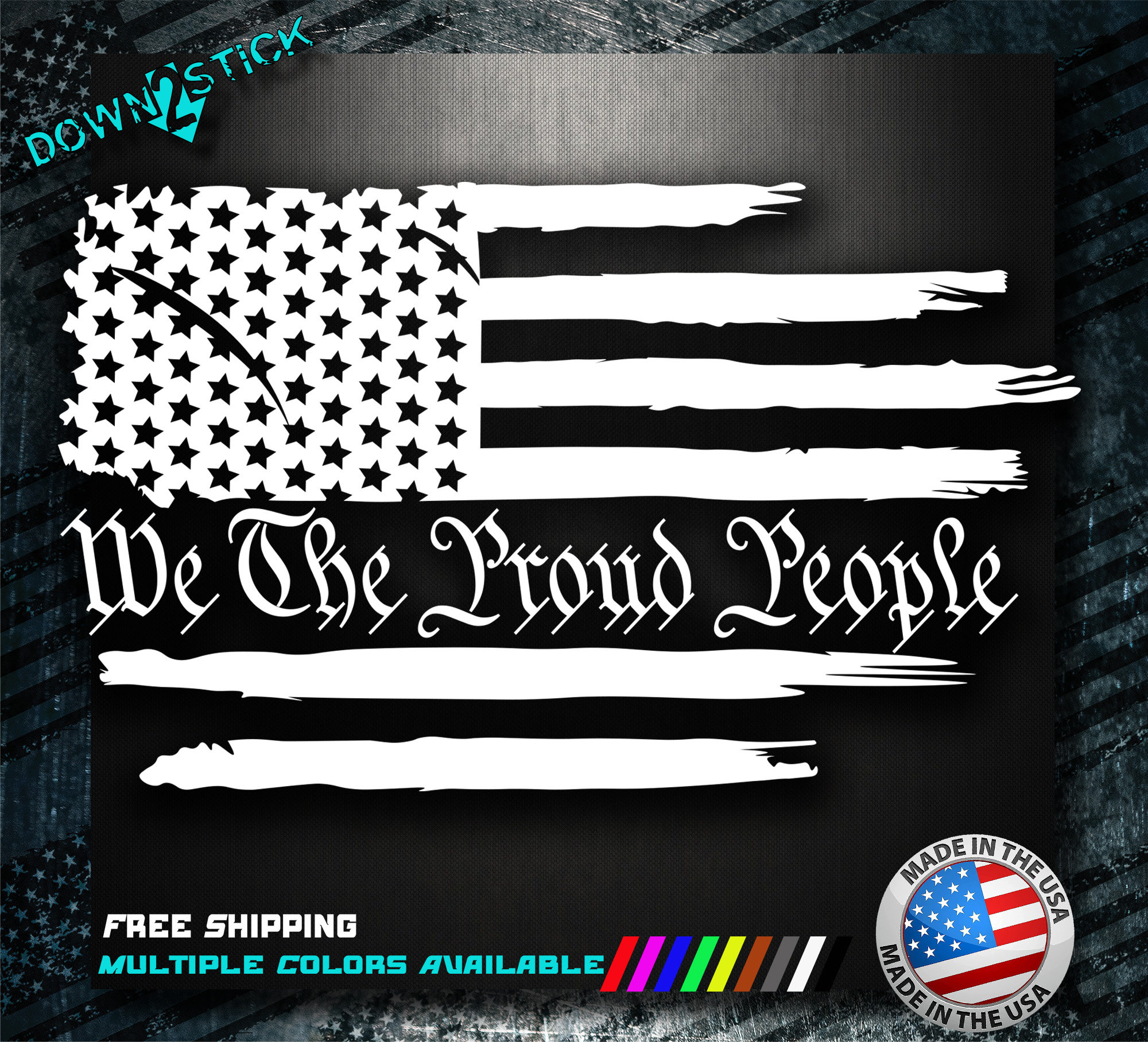 We the Proud People US Flag Vinyl Decal Sticker America USA | Etsy