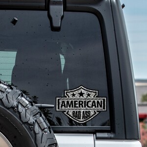 American Badass Sticker, Harley Shield Sticker, Patriotic Sticker - Etsy