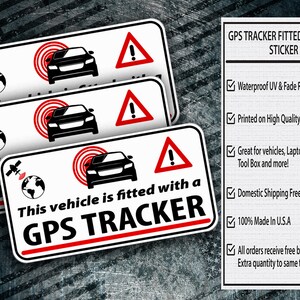 GPS Warning Automotive Sticker, Gps Warning Theft Deterrent Vehicle ...
