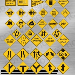Road Signage Set 4 SVG - Etsy