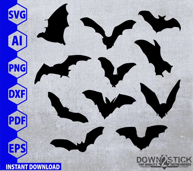 Bats Hanging Around Svg File - Etsy