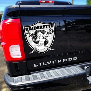 Raiderette Bandana Vinyl Sticker, Female Las Vegas Raider Fan Decal ...