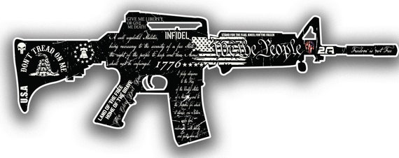 Freedom Rifle American 2nd Amendment Vinyl Decal UV - Etsy