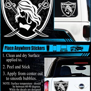 Raiderette Bandana Vinyl Sticker, Female Las Vegas Raider Fan Decal ...