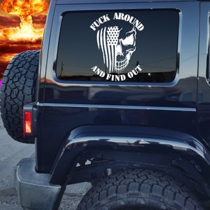 FAFO Skull American Flag Vinyl Decal - Etsy