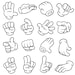 Cartoon Hands Digital Files Svg, Dxf, Adobe AI, EPS - Etsy