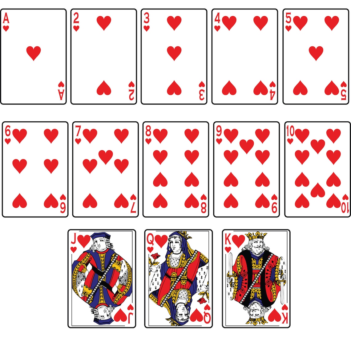 Naipes SVG Todas las cartas estándar - Etsy México